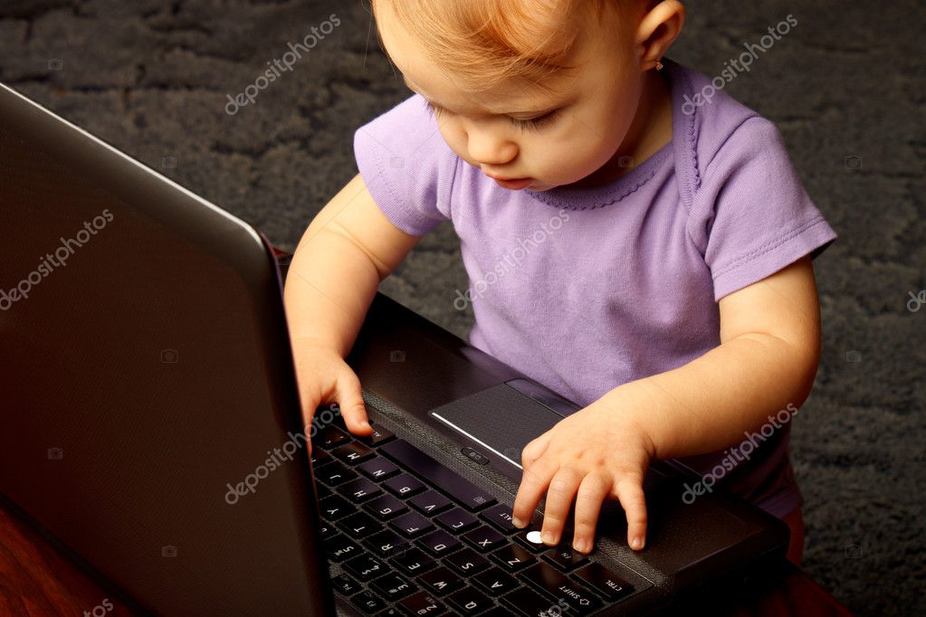 Child Laptop Keyboard — Stock Photo © markcarper #7104385