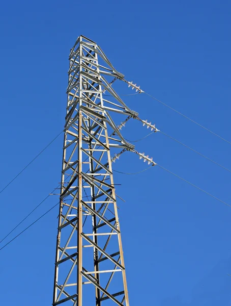 Metal pylon of the high-voltage power line — Stock Photo #7128753 ...