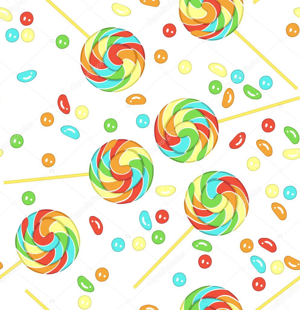 Seamless candy pattern Stock Vector Image by ©Lusielle #7101554