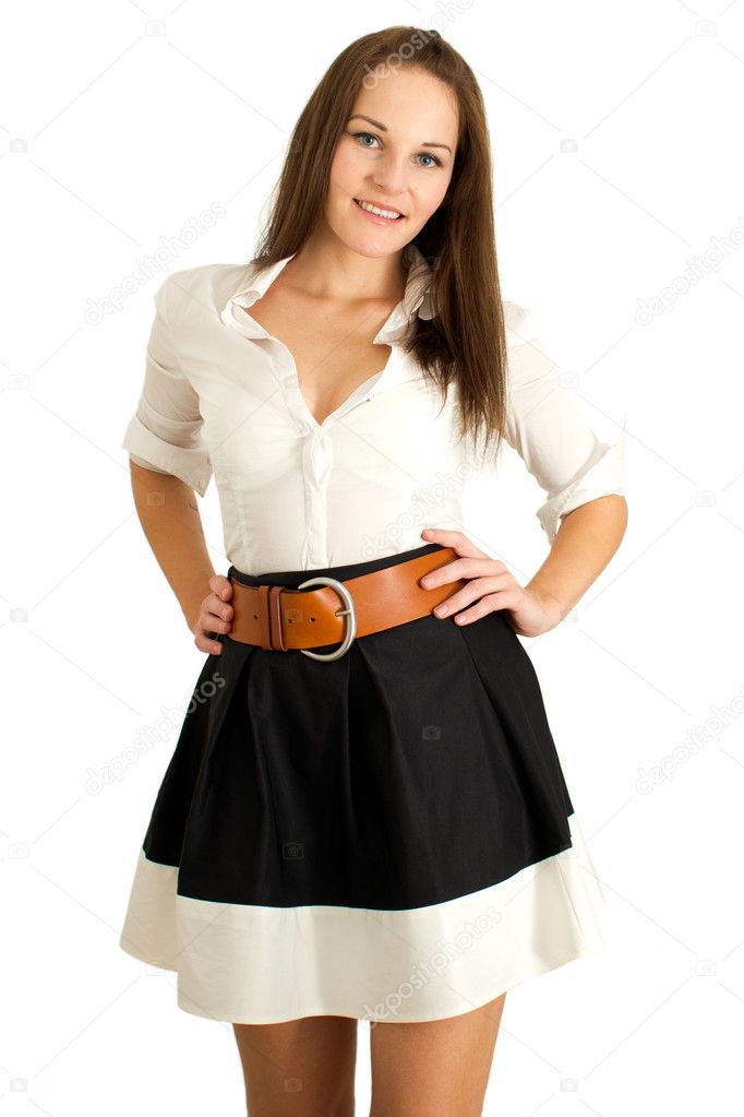 Pretty Woman Standing — Stock Photo © Dandaman #7659109