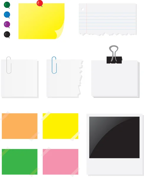 Vector paper notes and stickers — Stock Vector © human_306 #6396080