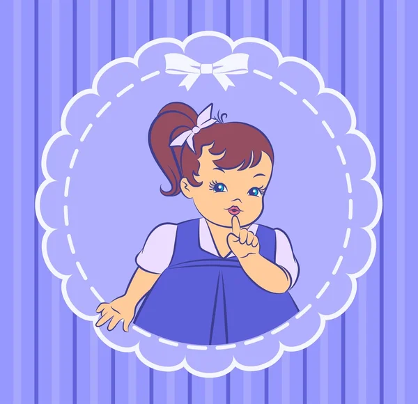 Vintage cartoon little child — Stock Vector © Pugovica88 #8084272