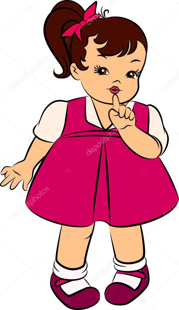 Vintage cartoon little child — Stock Vector © Pugovica88 #7553827