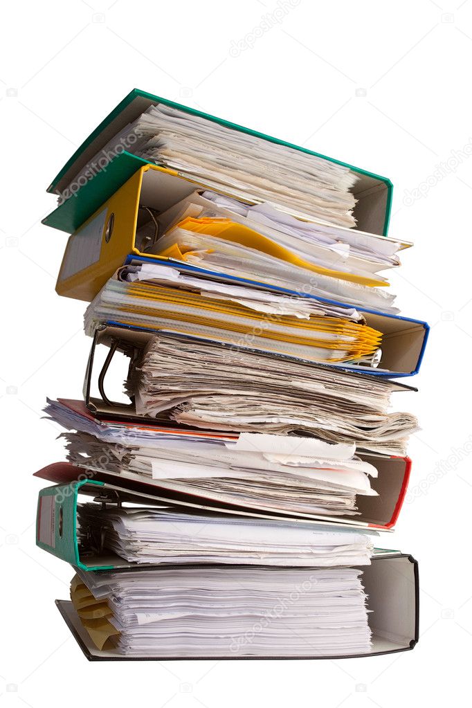 The pile of file binder with papers — Stock Photo © Miro-Novak #7787822