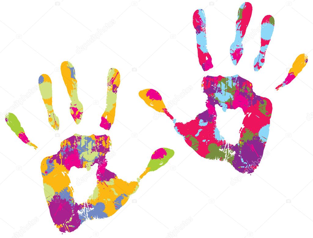 Handprint — Stock Vector © kharlamova_lv #7368960