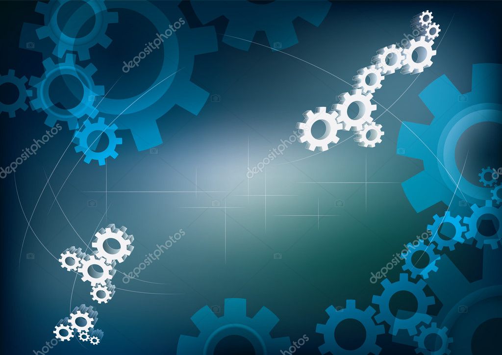 Background with cogwheels Stock Vector Image by ©levente #7533625
