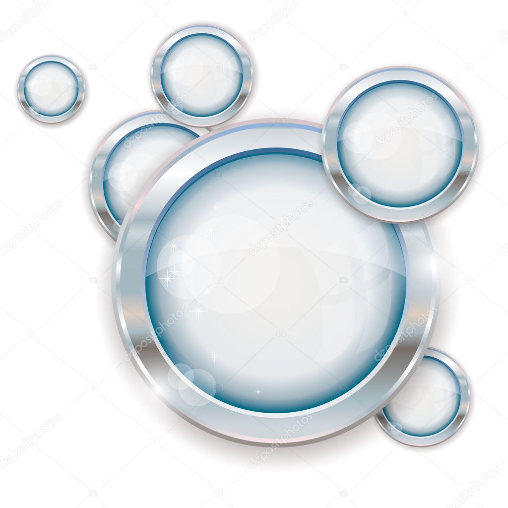 Marcos de círculo de plata Vector de stock #7627023 de ©tenki