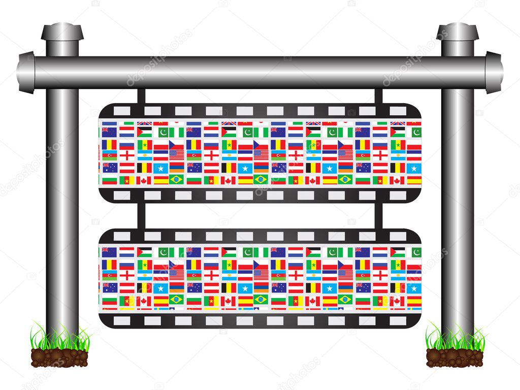 World flags banner Stock Vector by ©marincas_andrei 7503009