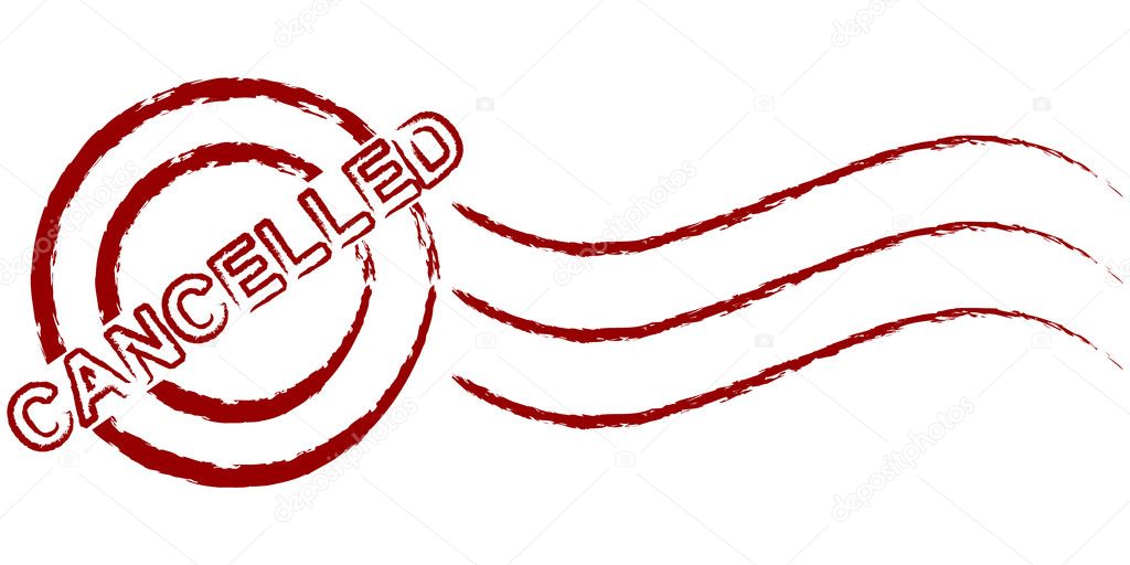 Cancelled Postage Stamp Clip Art