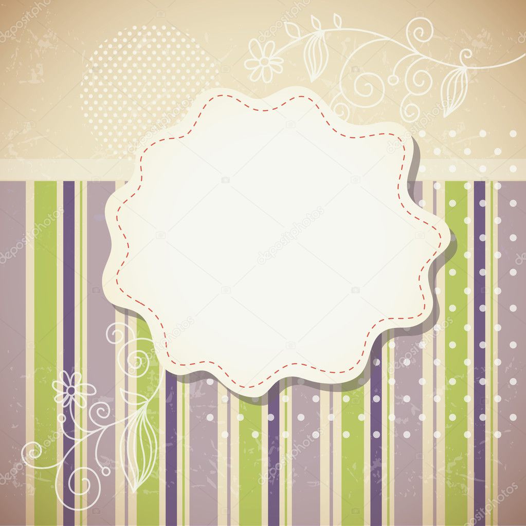 Vintage frame, vector retro background Stock Vector Image by ©Birdhouse ...