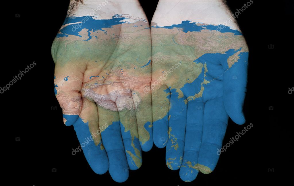 Asia In Our Hands — Stock Photo © jjvallee #7591743