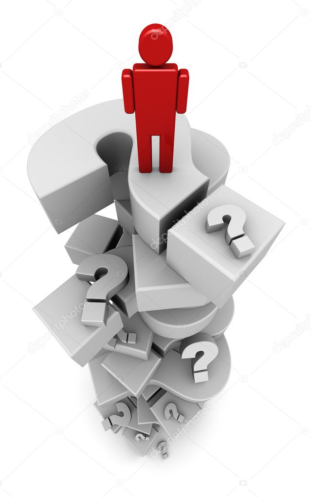 Person Standing on Question Marks Stock Photo by ©eyeidea 7951921