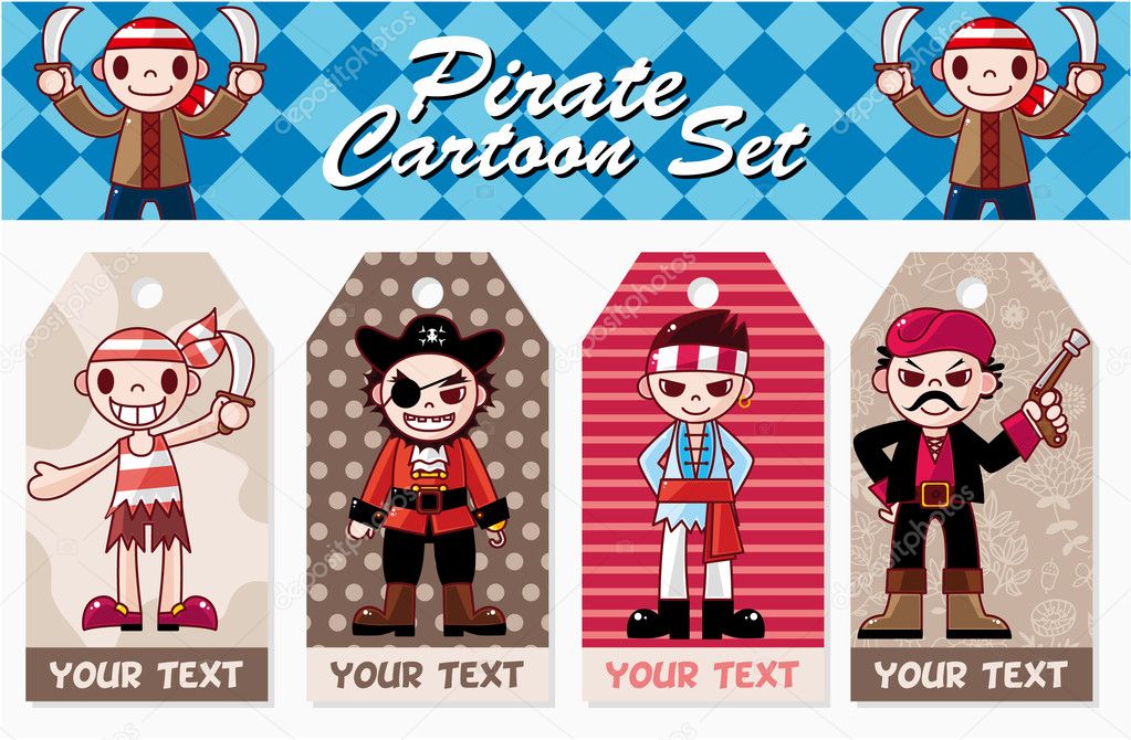 Cartoon pirate icon — Stock Vector © mocoo2003 #7861442