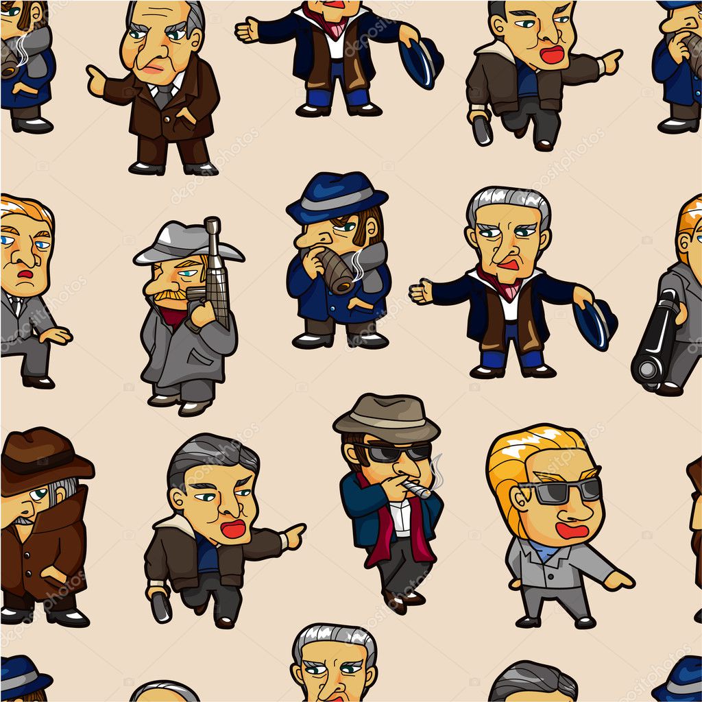 Seamless mafia pattern Stock Vector Image by ©mocoo2003 #7862717