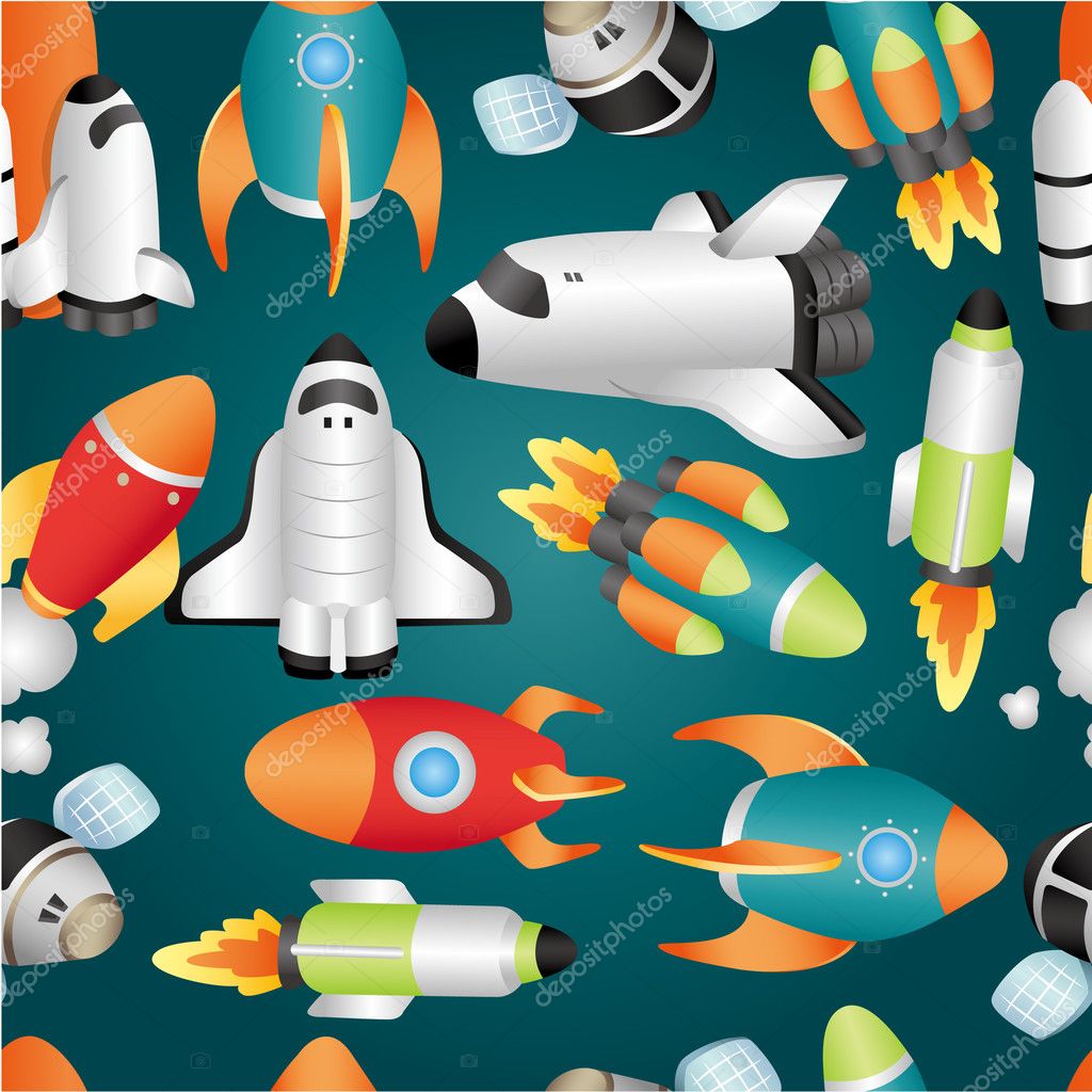 Seamless spaceship pattern Stock Vector Image by ©mocoo2003 #7863231