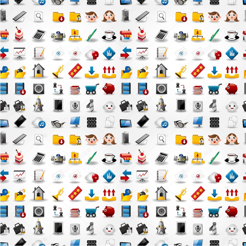 Seamless web icons pattern. Vector illustration. — Stock Vector ...