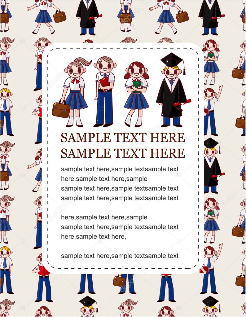 Cartoon student card Stock Vector by ©mocoo2003 7864190