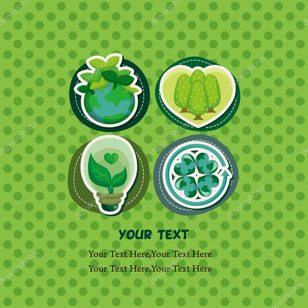Cartoon eco card Stock Vector Image by ©mocoo2003 #7864874