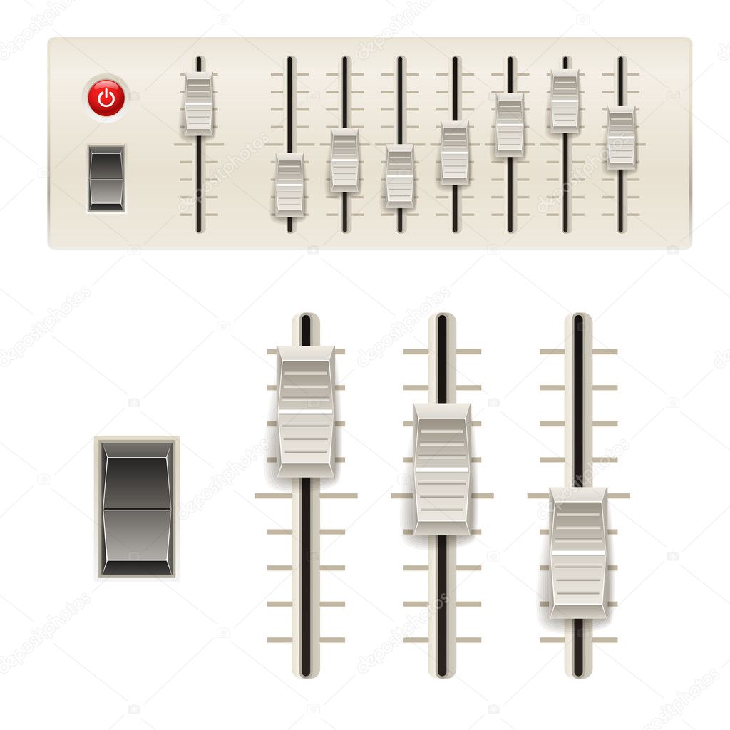 Music mixer sliders — Stock Vector © tovovan_ #7900072 Music mixer sliders — Stock Vector © tovovan_ #7900072