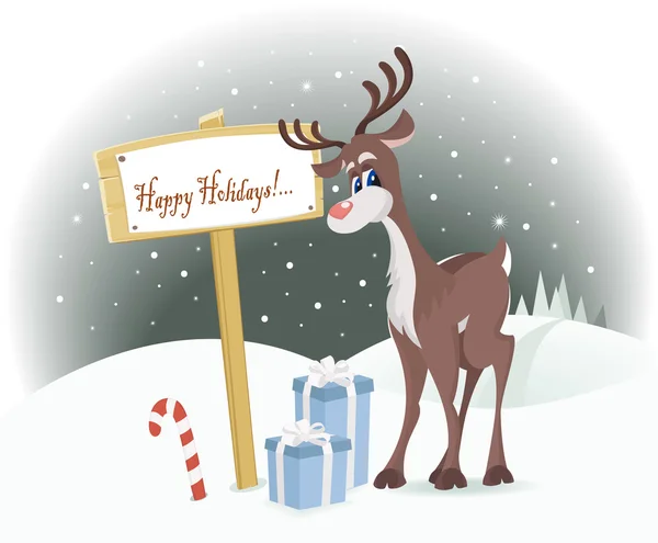 Reindeer happy holidays Vector Art Stock Images | Depositphotos